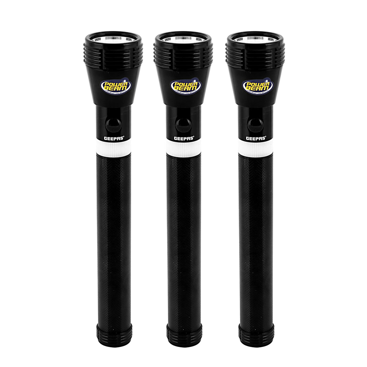 Geepas 3 IN 1 Family Pack Rechargeable Led Flashlight - Hyper Bright W