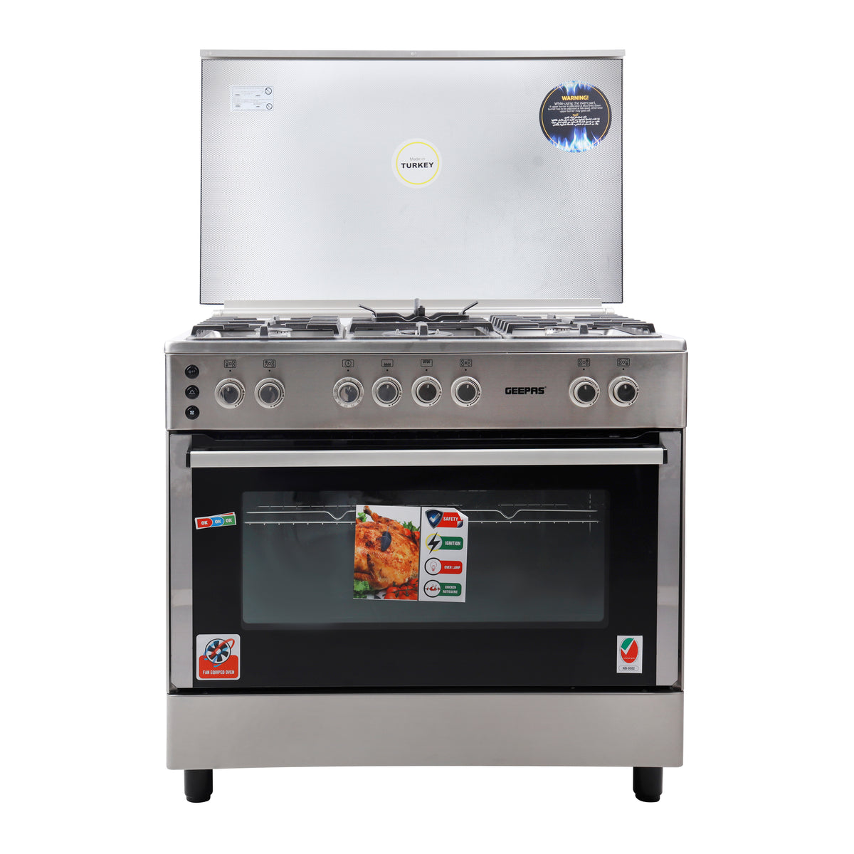 Geepas 90x60 Free Standing Cooking Range-GCR9077FTCST