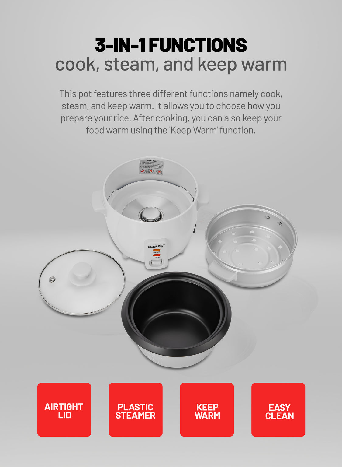 Rice Cooker – Geepas