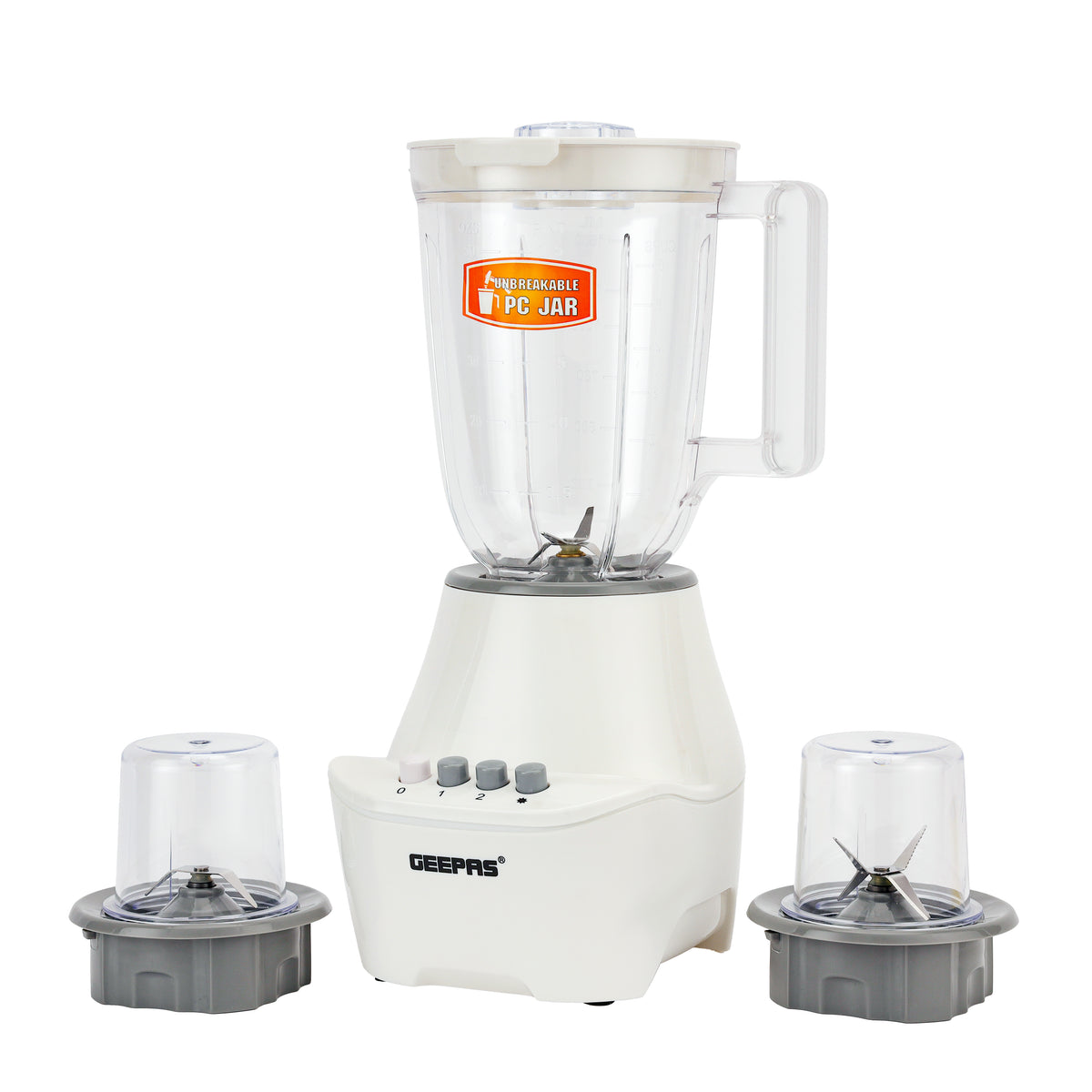Geepas 3-in-1 Blender GSB6104N | 400W Powerful Motor | 1.5L Jar