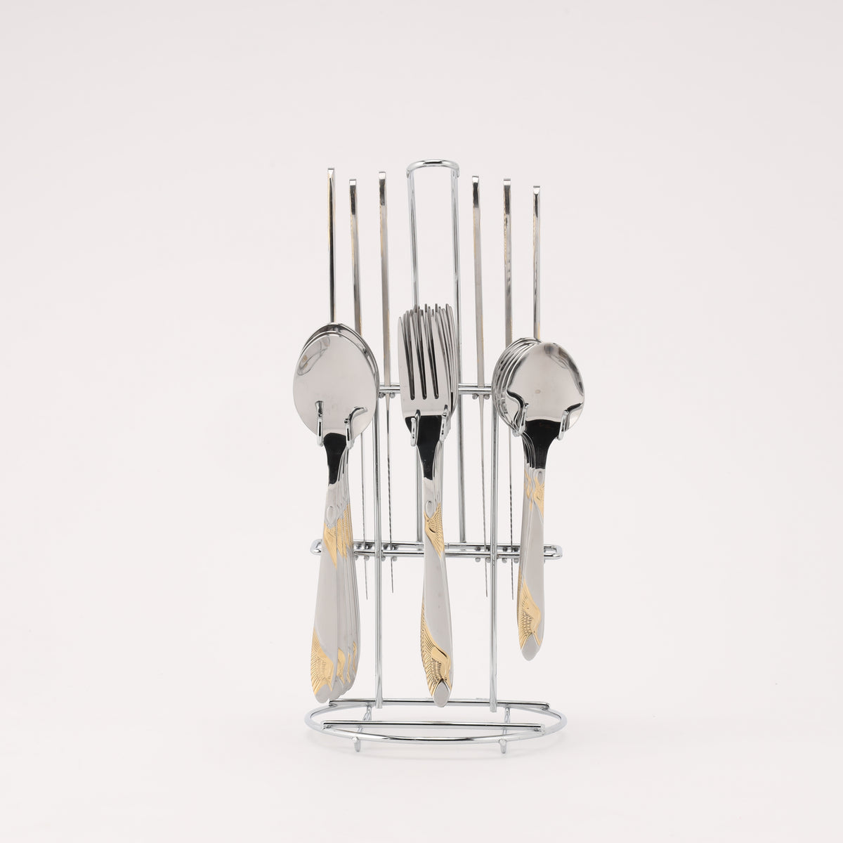 Royalford 25-Piece Stainless Steel Cutlery Set with Display Stand- RF1 ...