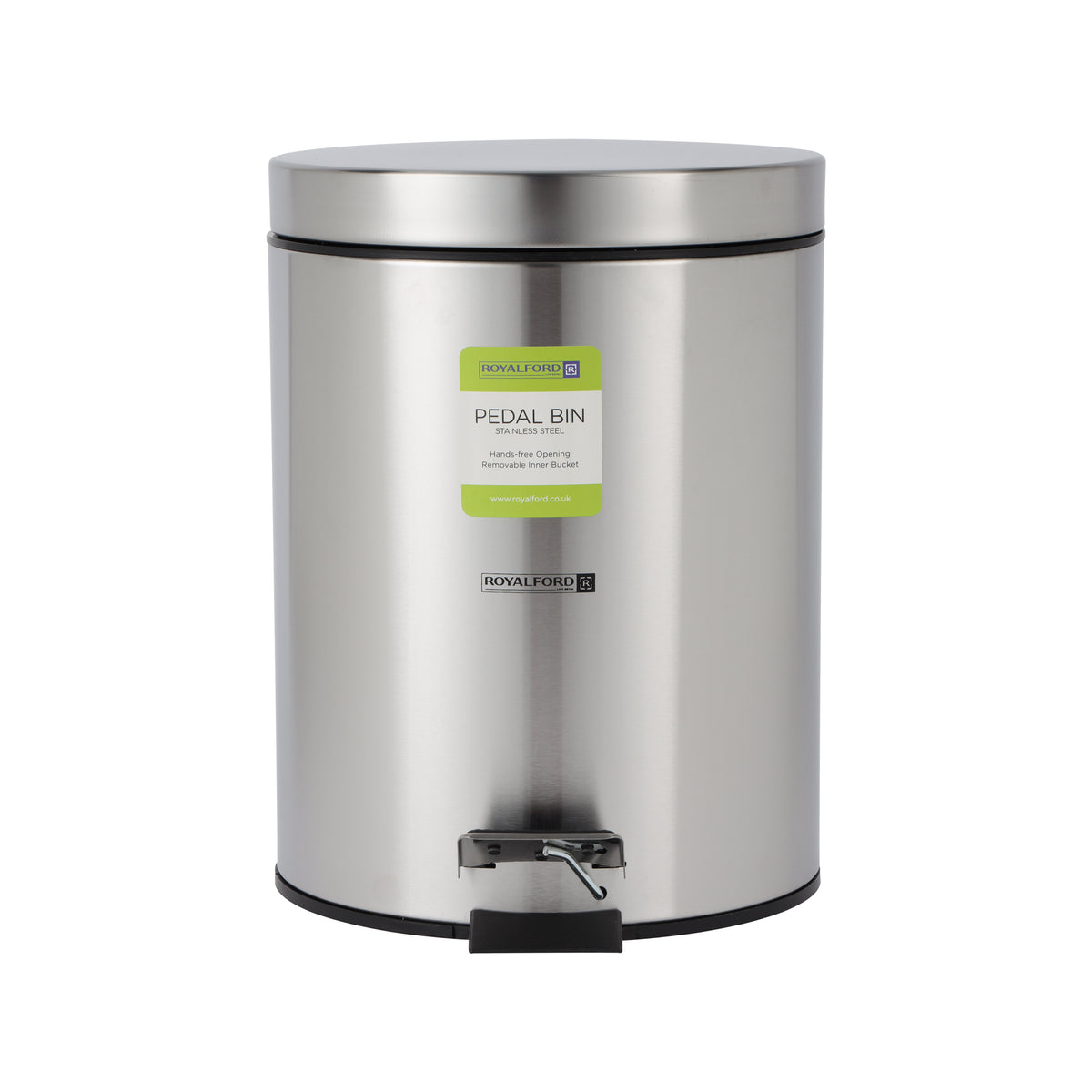 Royalford 7 liter Pedal Dustbin- RF12090/ Step On, Steel Pedals, Iron ...