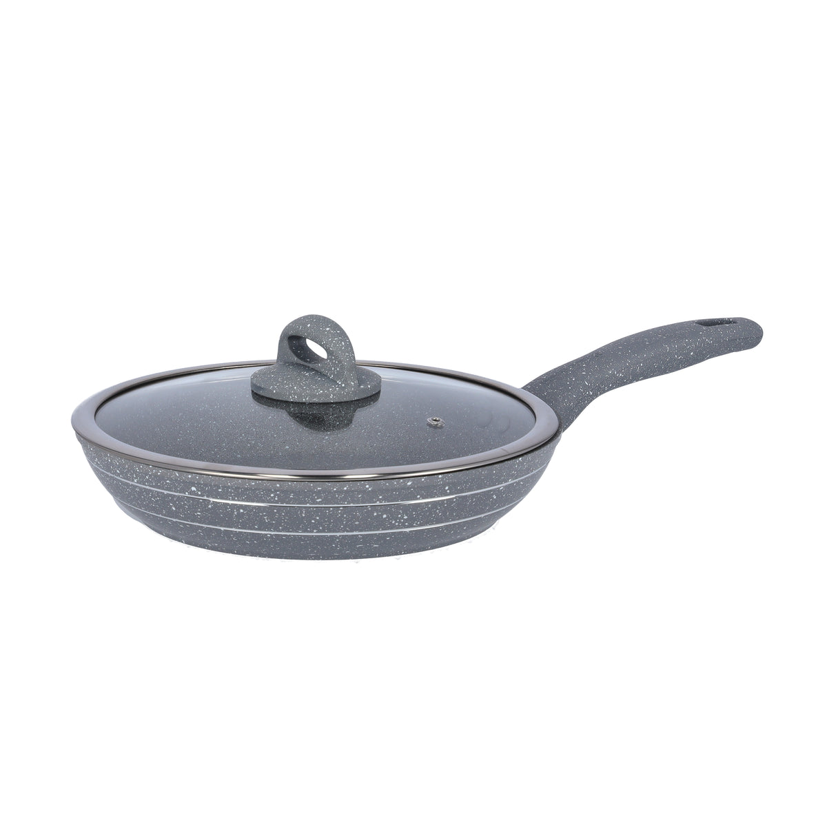 Royalford 22cm Granite Coated Smart Fry Pan with Lid - 5 Layer Coating ...