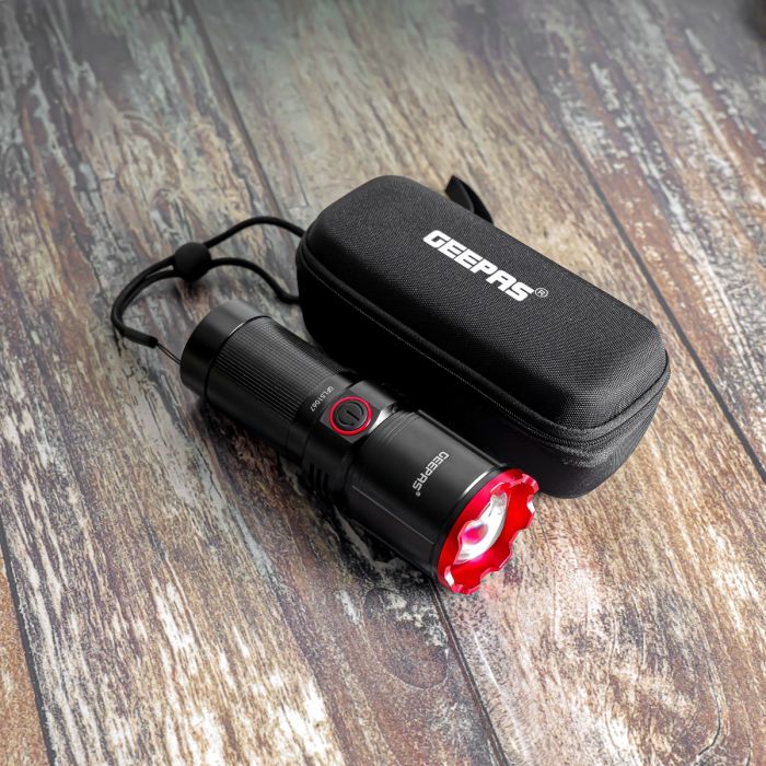 Geepas LED Flashlight with Power Bank Function- GFL51067/ 25W, 7000-80