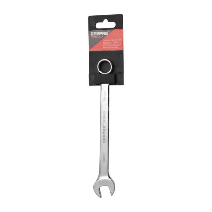 Geepas 18mm Combination Spanner - Open and Box End Spanner Wrench | Ch
